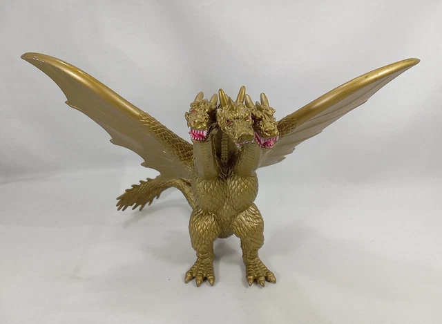 GODZILLA KING GHIDORAH 8" Vinyl Figure Kaiju 3 Headed Dragon Toho ...