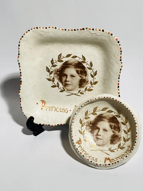 1930’S CROWN DUCAL “Princess Margaret” Dish Bowl Plate Set • Royal ...