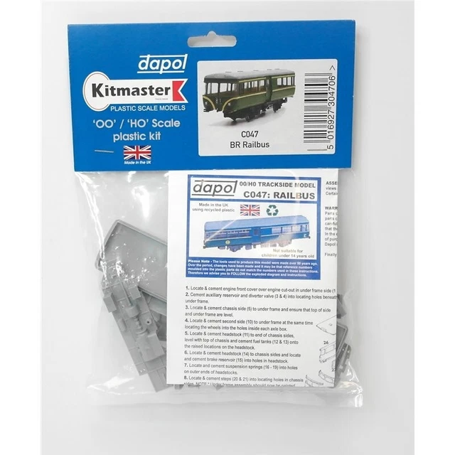 DAPOL C047 PARK Royal BR Railbus. Scala 1/76 - Kit plastica calibro OO ...
