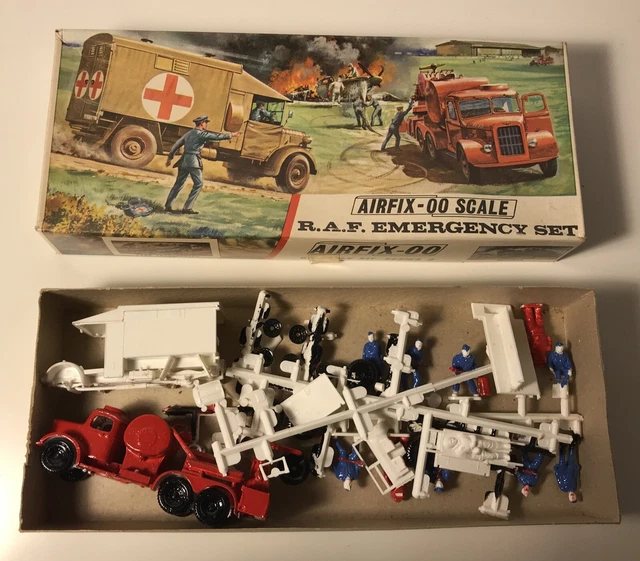 AIRFIX RAF EMERGENCY set 00 scale partially painted and assembled £7.00 ...