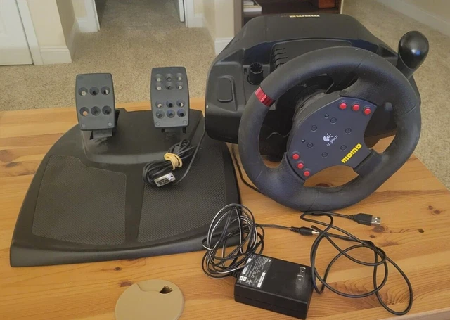 LOGITECH MOMO RACING Force Feedback Gaming Steering Wheel (PC) with ...