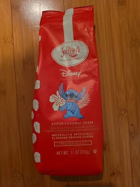 DISNEY STITCH COCONUT Craze Joffrey’s Medium Roast Ground Coffee Creamy ...