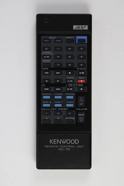 TELECOMANDO ORIGINALE KENWOOD RC-75 Remote Control testato/testato ...