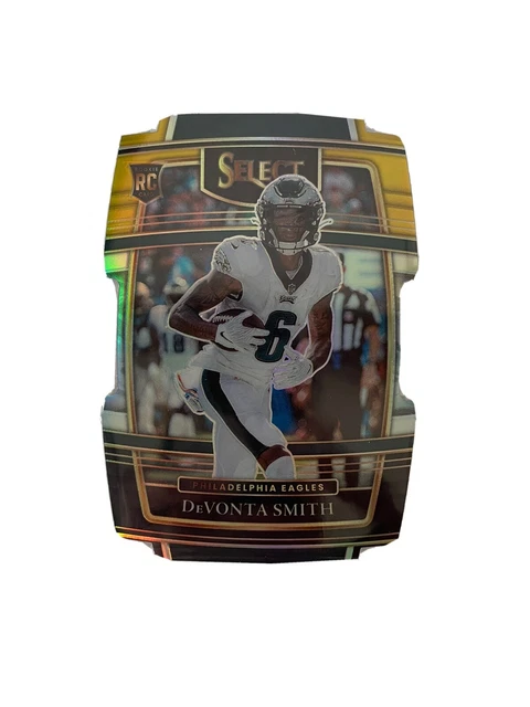 2021 DEVONTA SMITH recrue Select découpe sous matrice noir/or hall RC n ...