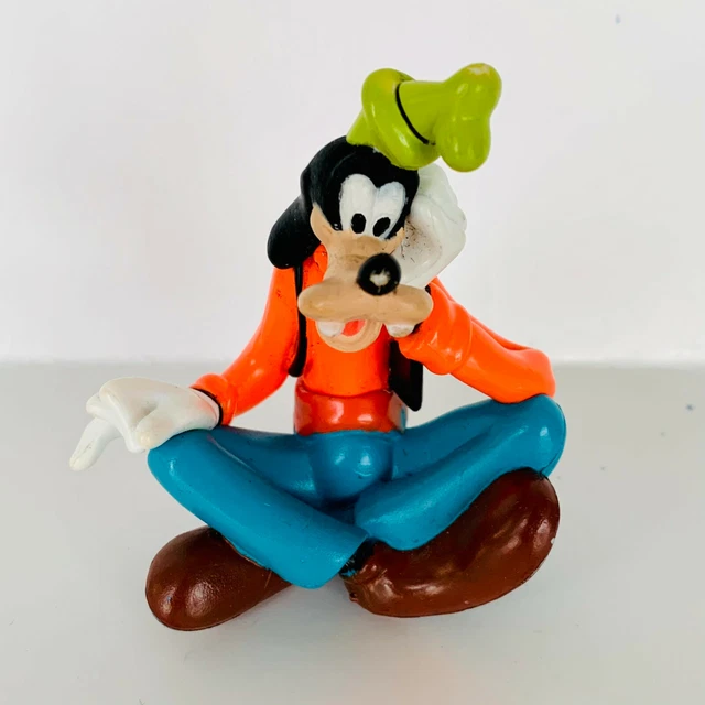 DISNEY GOOFY FIGURE Sitting Crossed Legs Vintage Collectible PVC ...