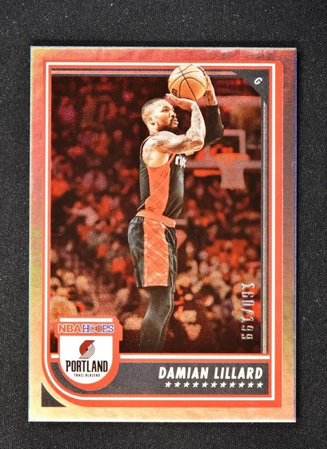 2022-23 NBA HOOPS base argent #208 Damian Lillard /199 - Portland Trail ...