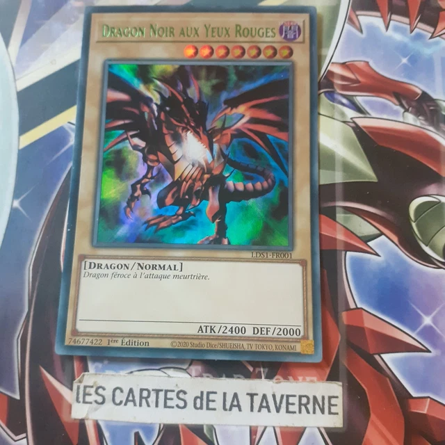 CARTE YU GI OH DRAGON NOIR AUX YEUX ROUGES TITRE VERT LDS1-FR001 EUR 12,00 - PicClick FR