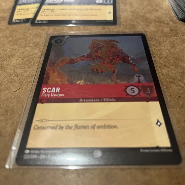 2023 DISNEY LORCANA TCG Scar Fiery Usurper FOIL 122/204 Gaming Card $1. ...