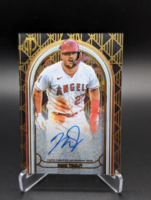 2024 TOPPS TRIBUTO prospettive iconiche Mike Trout Auto Nero/30 EUR 12 ...