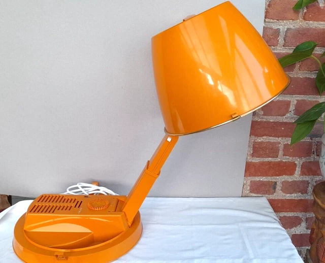 ANCIEN SECHE CHEVEUX CASQUE VALISE CALOR ORANGE / VINTAGE 70 - testé ...