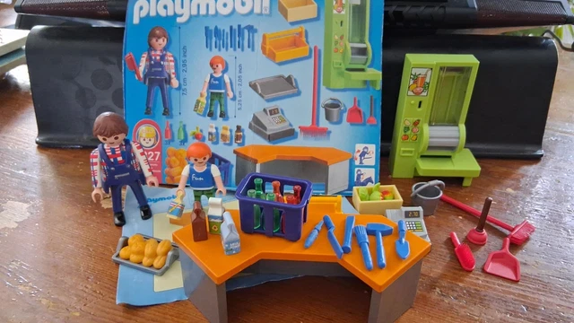 PLAYMOBIL BOUTIQUE ET matériel d`entretien , snack école. complet sans ...