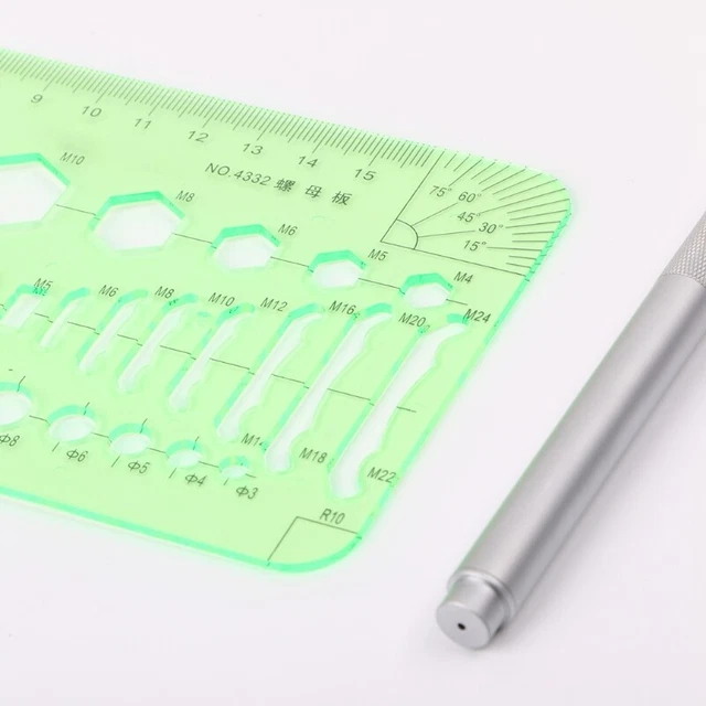 STATIONERY DRAFTING DRAWING Measuring Tool Geometric Combine Template ...