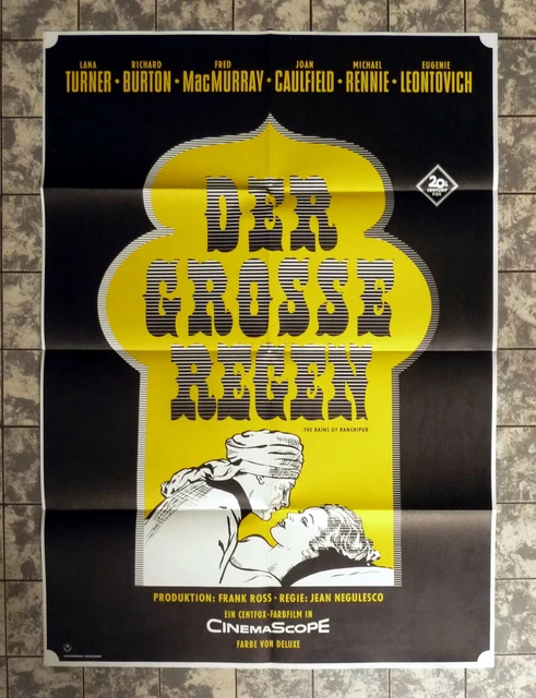 DER GROSSE REGEN Richard Burton A1-FILMPOSTER WA Mot. #B Ger 1-Sheet ...