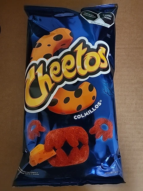 3X SABRITAS CHEETOS COLMILLOS Chips 3.5oz - Spicy Cheese & Chili Corn ...