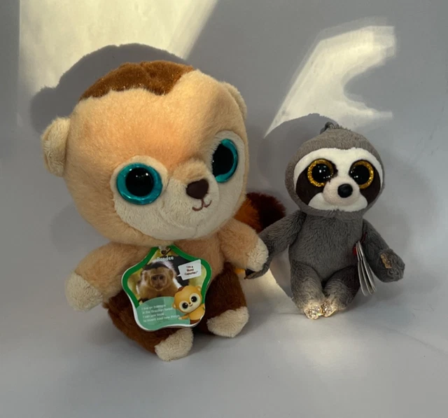AURORA ROODEE BLOND Capuchin Monkey BNWL & Ty Beanie Boo Dangler Sloth ...
