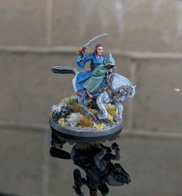 ARWEN AND FRODO Mounted - Rivendell Hero - MESBG - Painted Metal - OOP ...