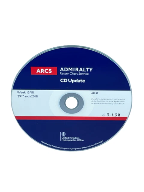 ADMIRALTY ARCS CD Update Raster Chart Digital Official Maritime 13/18 ...