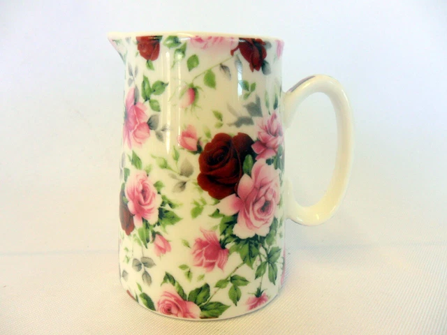 PINK SUMMERTIME CHINTZ cream jug by the Abbeydale Collection £9.00 ...