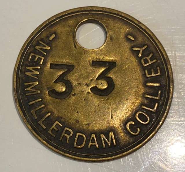 VINTAGE NEWMILLERDAM NEW MILLER DAM COLLIERY PIT Brass Miners Check ...