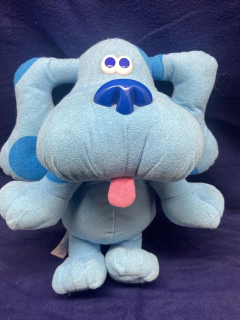 BLUE'S CLUES SING Along Blue Plush Stuffed Talking 12" Dog Vintage Tyco ...