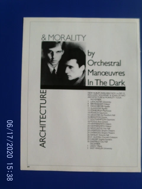 OMD ORCHESTRAL MANOUVERS IN THE DARK - LP + TOUR POSTER ADVERT 1981 ...