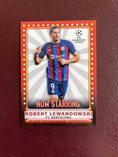 LEWANDOWSKI CARD NOW STARRING Topps UCC Flagship 2023 BARCELONA RARE ...