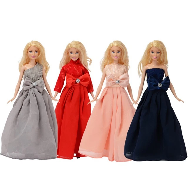 BARBIE DOLL SIZED Accessory/Cloth@@4 pc Dresses@Pretty.Xmas Gift ...
