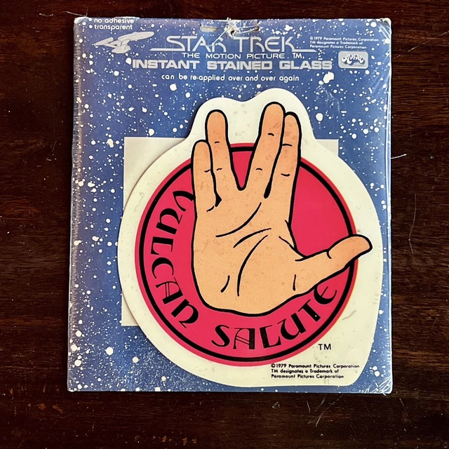 STAR TREK MOTION PICTURE Vulcan Salute INSTANT STAINED GLASS £9.43 ...