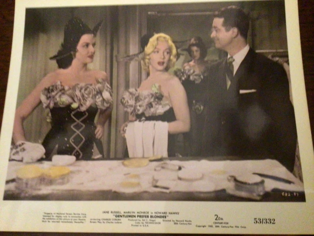 MARILYN MONROE JANE Russel Gentlemen Prefer Blondes Post Card Autograph ...