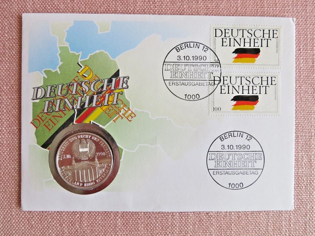 NUMISBRIEF BRD MEDAILLE Deutsche Einheit 1990 EUR 4,00 - PicClick DE