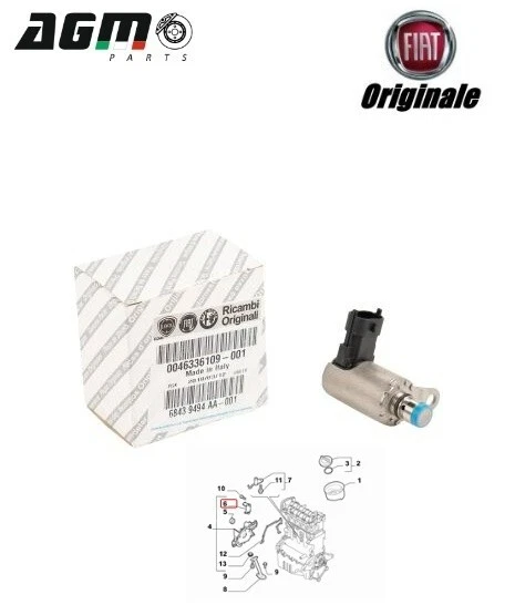 RÉGULATEUR PRESSION HUILE Vanne Original FIAT 500L 500X Giulietta ...