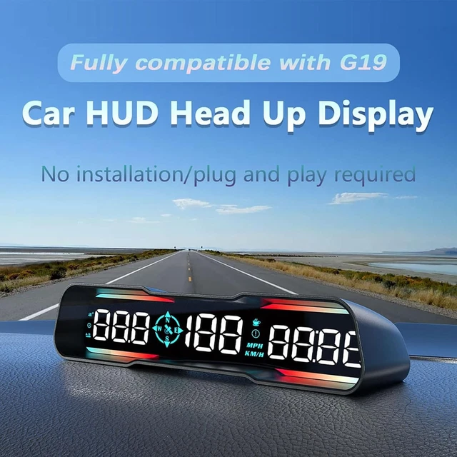 CAR DIGITAL GPS Speedo Speed MPH HUD Head Up Display Speedometer ...