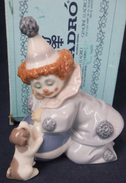 LLADRO PIERROT CLOWN with Puppy & Ball model 5278 produced 1985-2007 ...
