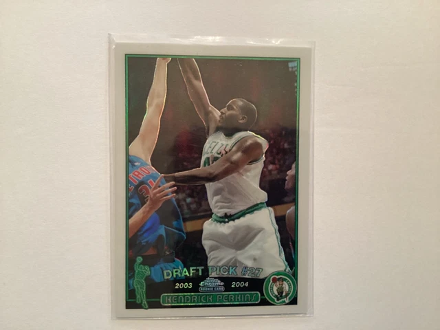 CARTE RECRUE RÉFRACTEUR Kendrick Perkins 2003-04 Topps Chrome Draft ...
