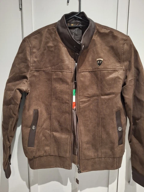 MENS JACKET, SF Superlative Fashion, Sz S, Made In Italy, Brown ...