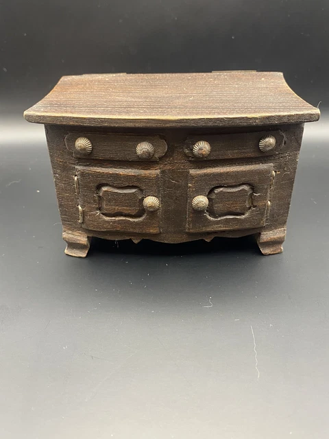 MEUBLE MINIATURE ET Boîte En Bois Maison Poupée Ou Vide Poche Vintage Ancien EUR 24,90 - PicClick FR