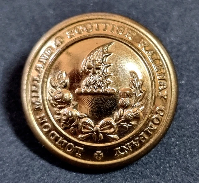 LONDON MIDLAND AND Scottish Railway, Button, Uniform, 1923-1947, Gilt ...