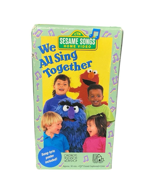 SESAME STREET WE All Sing Together VHS Tape 1993 Songs Elmo Herry Vtg ...