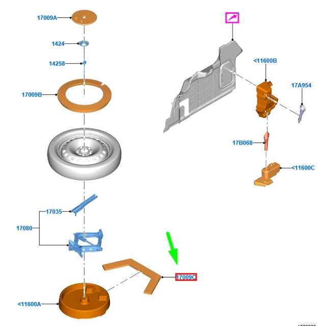 FORD PUMA MK2 Spare Wheel Stowage Box Foam Assy 2472270 NEW GENUINE £47 ...