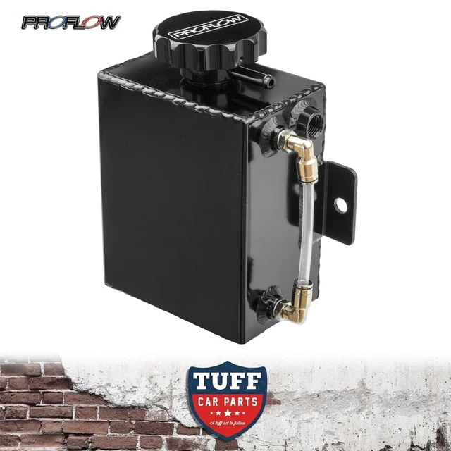 PROFLOW BLACK ALLOY Coolant Tank + Level Indicator Radiator Recovery ...