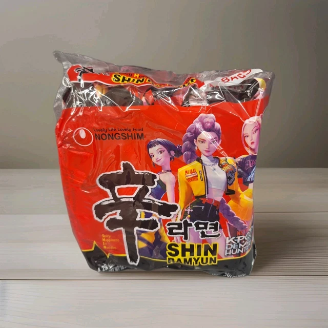 KPOP DEMON HUNTERS Korean Shin Ramyun Ramen 4 Pack Huntrix Rumi Zoey ...