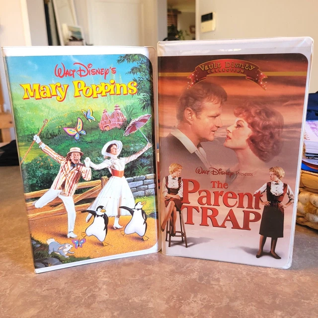 MARY POPPINS & The Parent Trap VHS Tape Walt Disney Vault Collection ...
