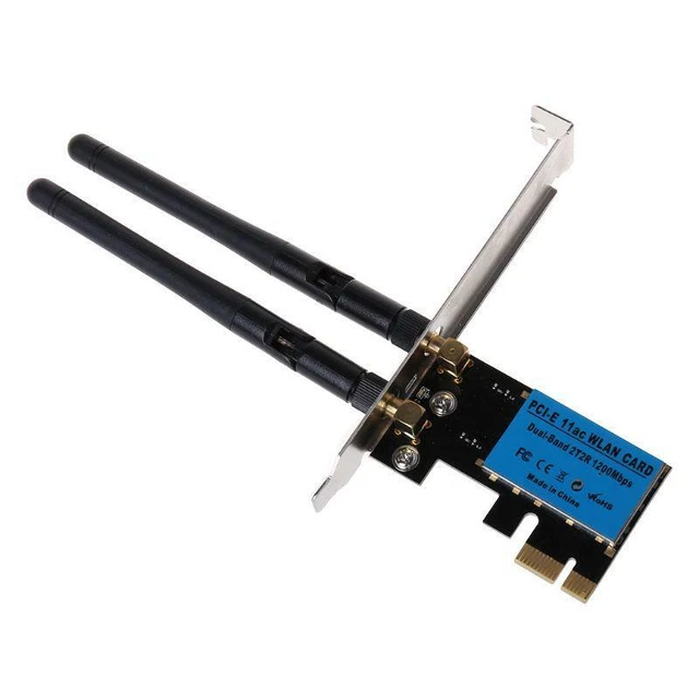 PCI-E 1200MBPS WIRELESS Network Card 2.4GHz/5GHZ Dual Band PCI Express ...