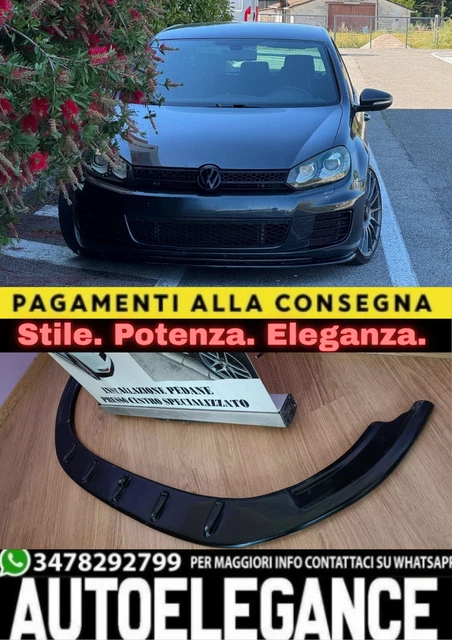 0248 🔥VW GOLF 6 Vi Gti Splitter Sotto Paraurti Anteriore Nero Lucido🔥 ...