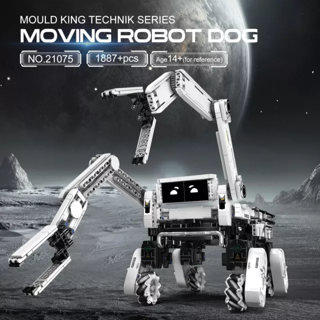MOULD KING TECHNIK 21075 Robot Chien D-307A Robot Mécanique Chien Jouet ...