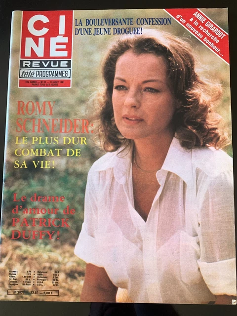 CINÉ TÉLÉ REVUE 13/08/1981; Romy Schneider/ Patrick Duffy/ Annie ...