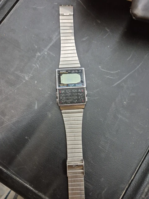 CASIO DBX-100 CALCULATOR Data Bank Digital Vintage Men's Watch Parts Or ...