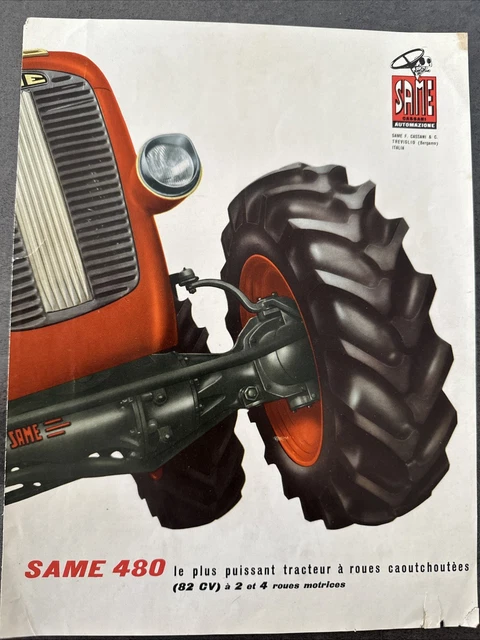 PROSPECTUS TRACTEUR SAME 480 Prospekt Traktor Tractor EUR 9,90 ...