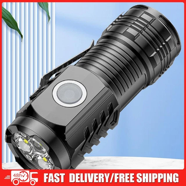 HANDHELD FLASH LIGHT 500mAh High Power Flashlight USB Charging for ...