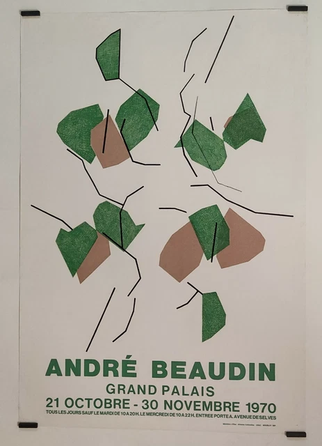 BEAUDIN ANDRÉ Grand Palais 1970 Affiche Originale Exposition Abstrait ...